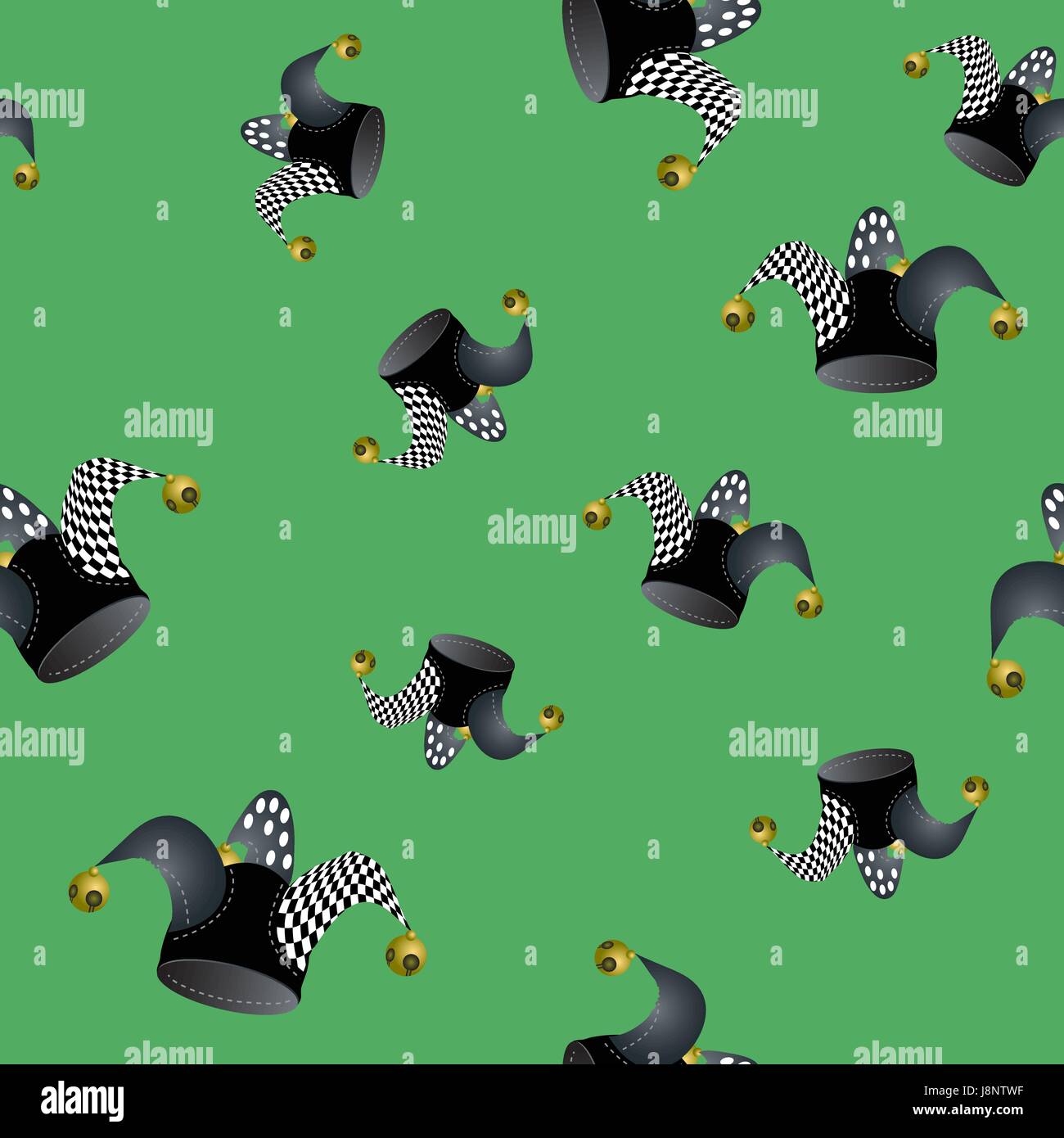 Jester Hat Seamless Pattern Stock Vector Image & Art - Alamy