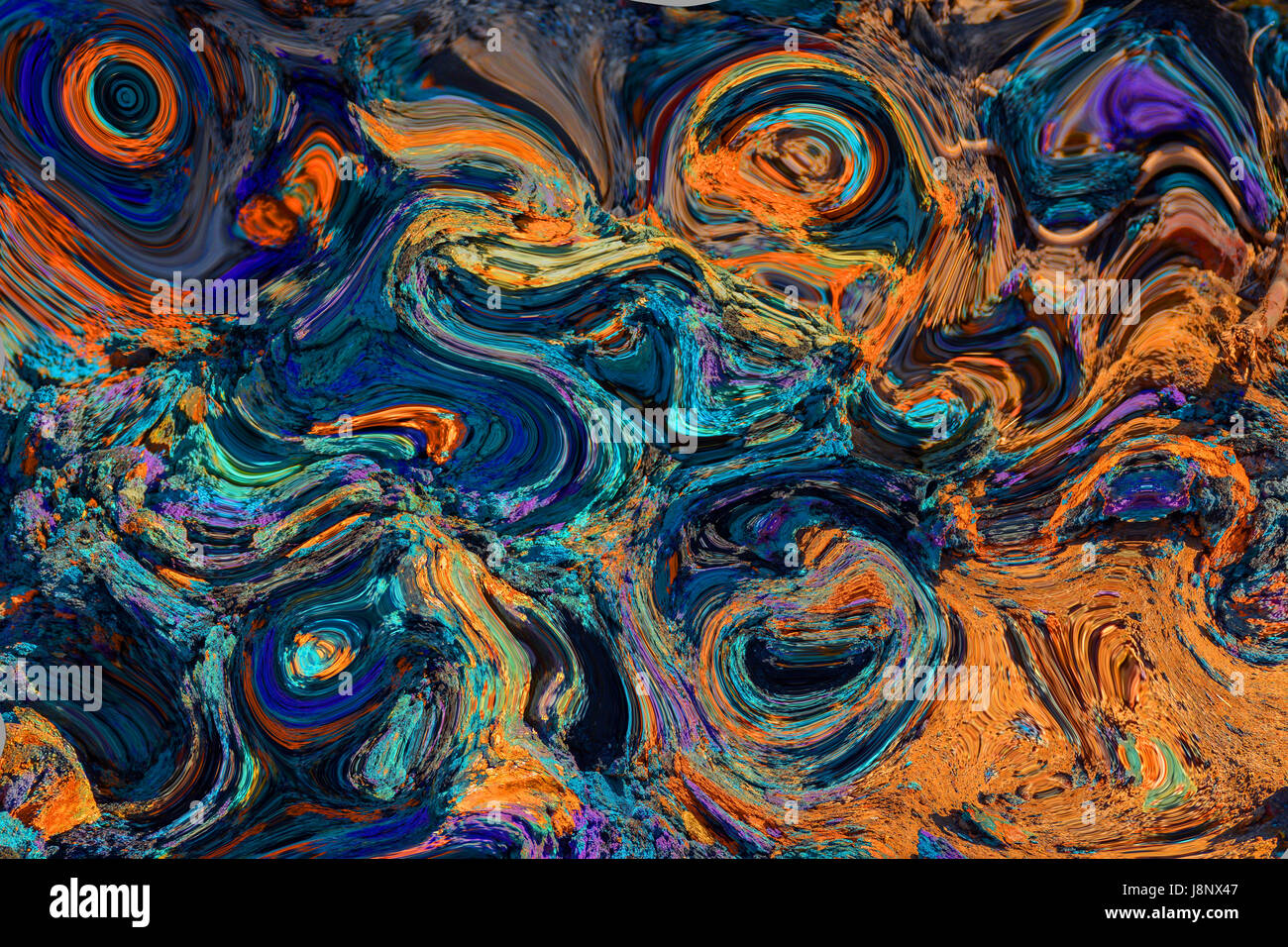Multi-colored garbage on the ground Stock Photo - Alamy