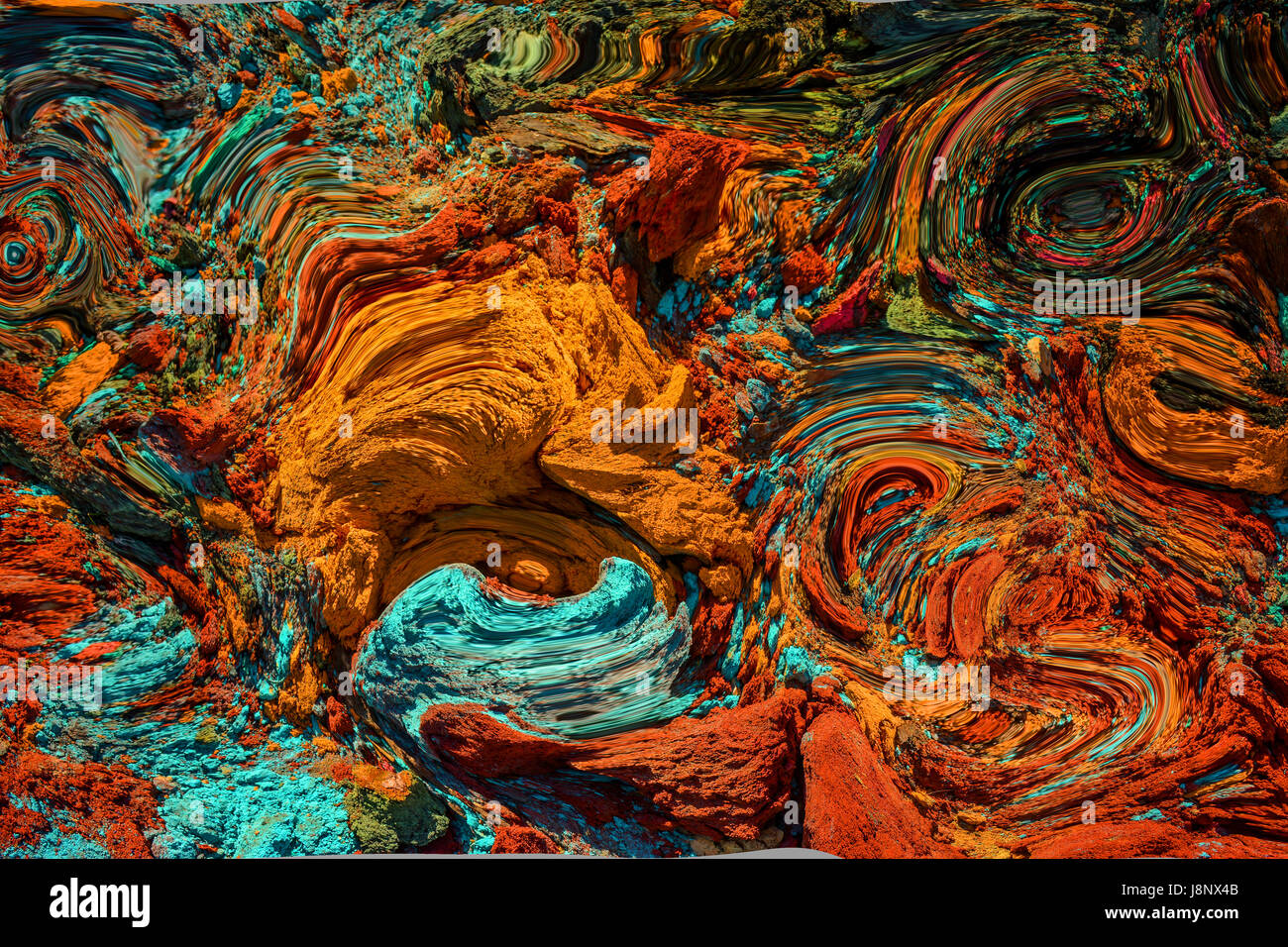 Multi-colored garbage on the ground Stock Photo - Alamy