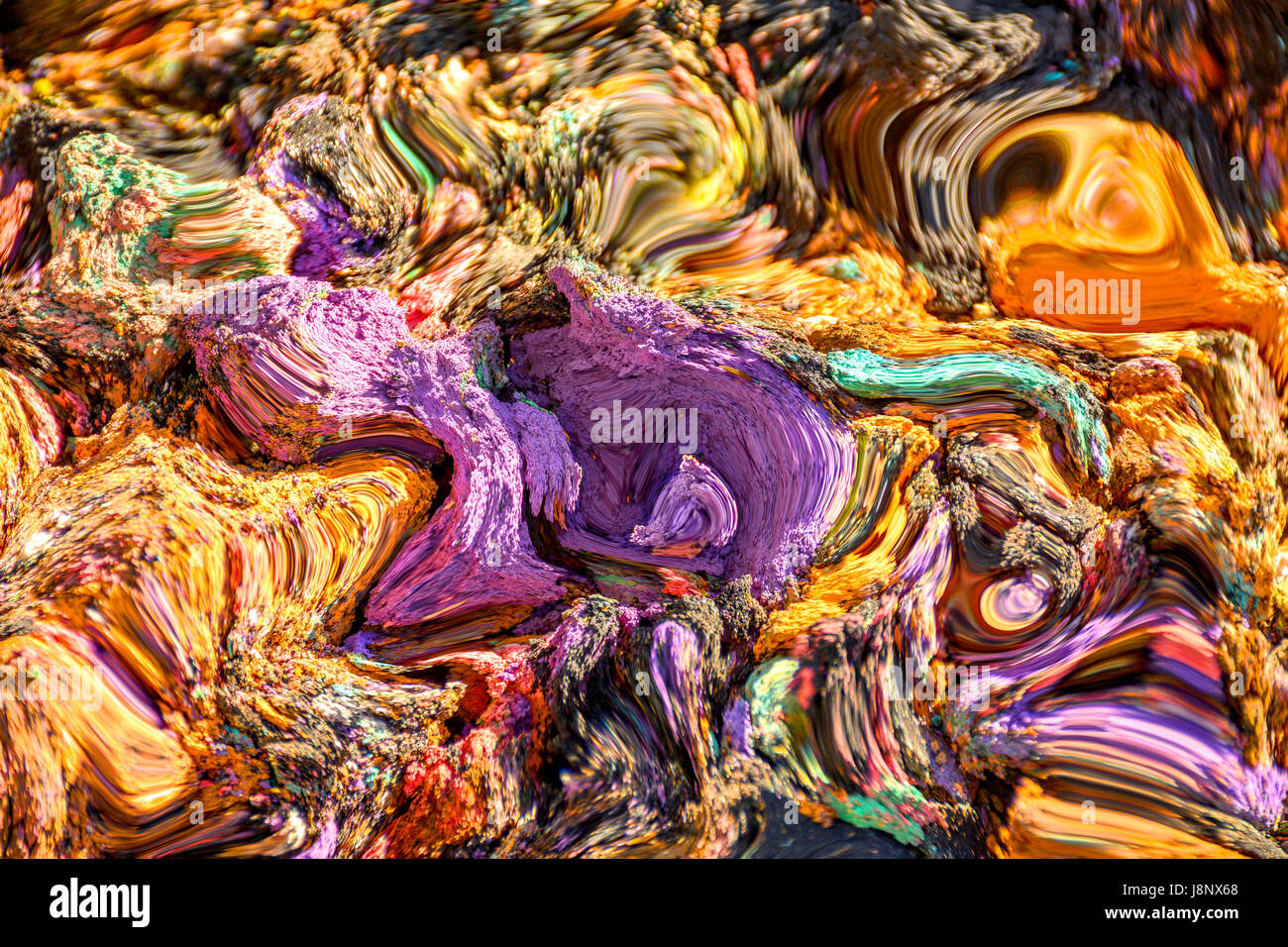 Multi-colored garbage on the ground Stock Photo - Alamy