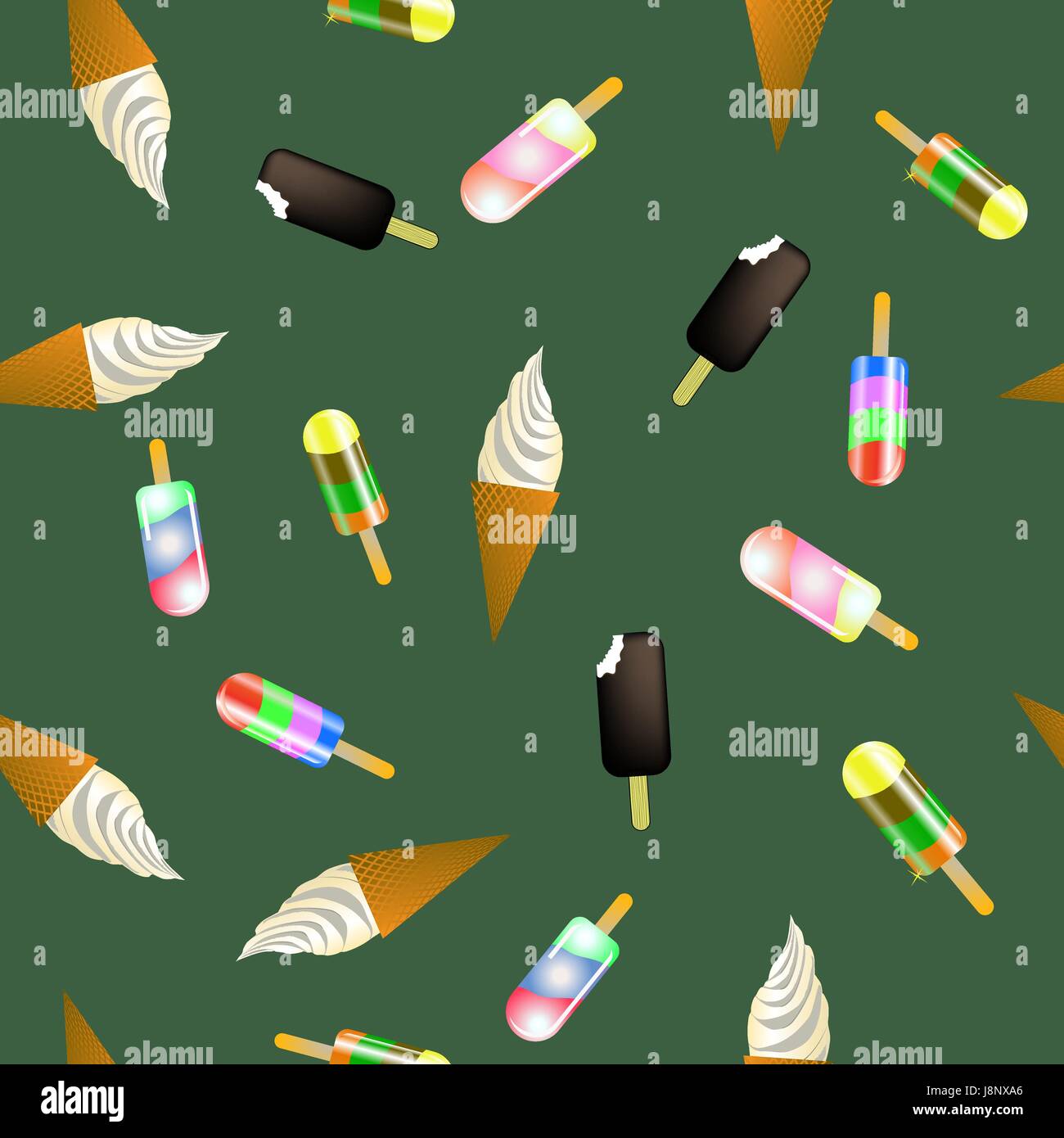 Icecream set different flavour vector hi-res stock photography and ...