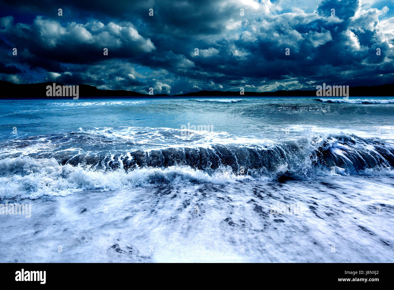 Dark Ocean Storm Waves