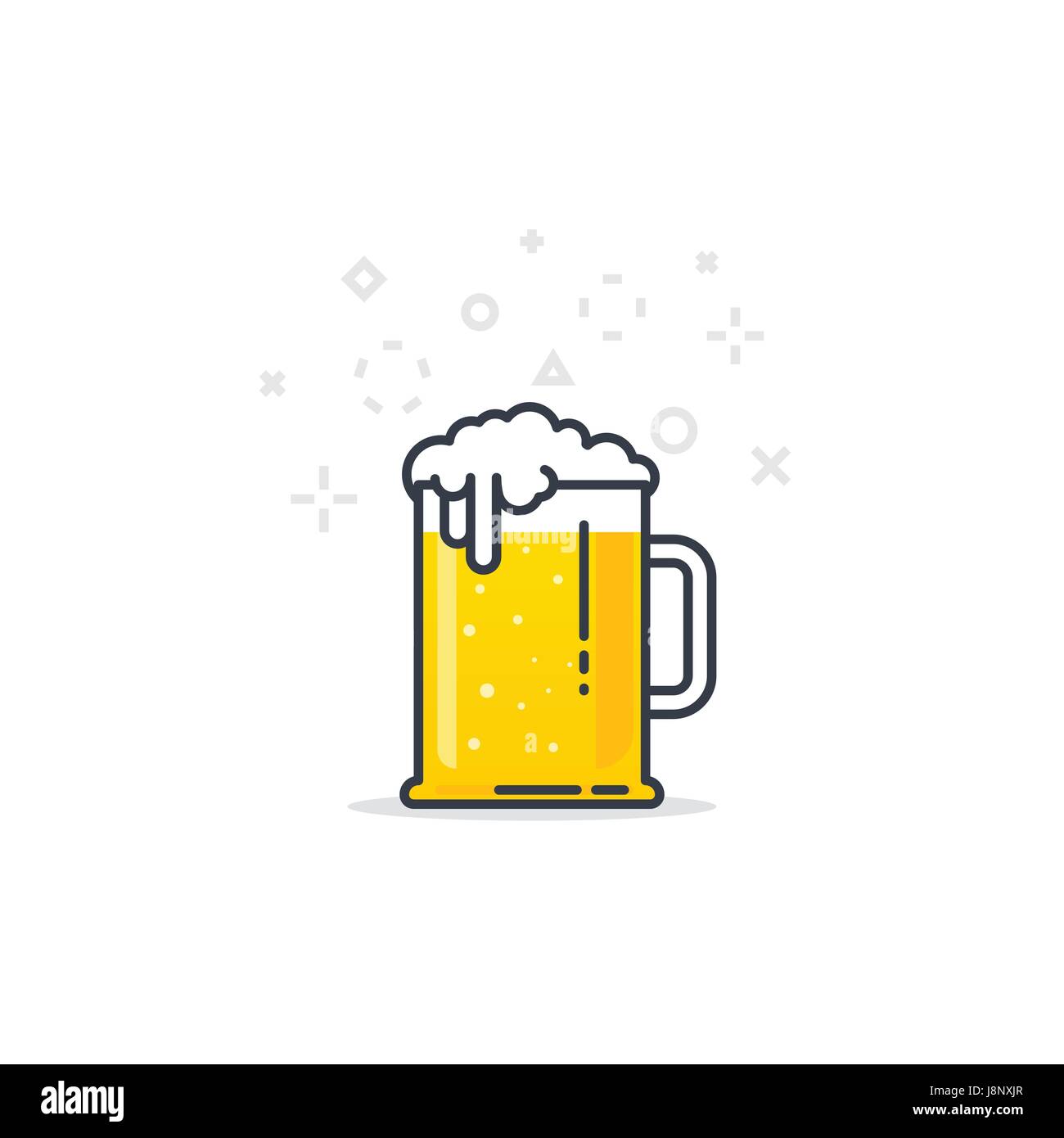 Isolated beer glass icon Cut Out Stock Images & Pictures - Alamy