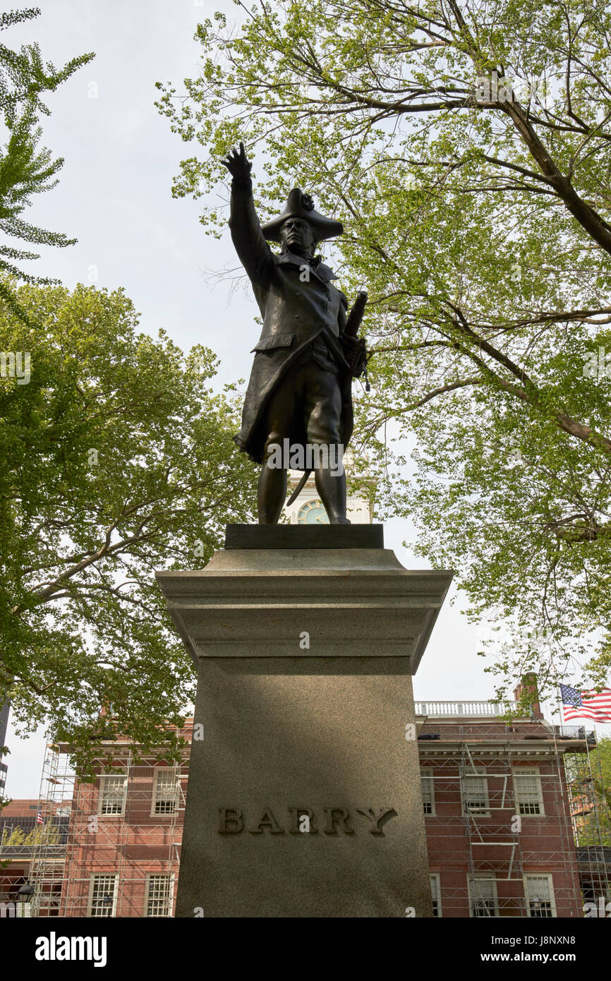 Statue of commodore john barry hi-res stock photography and images - Alamy