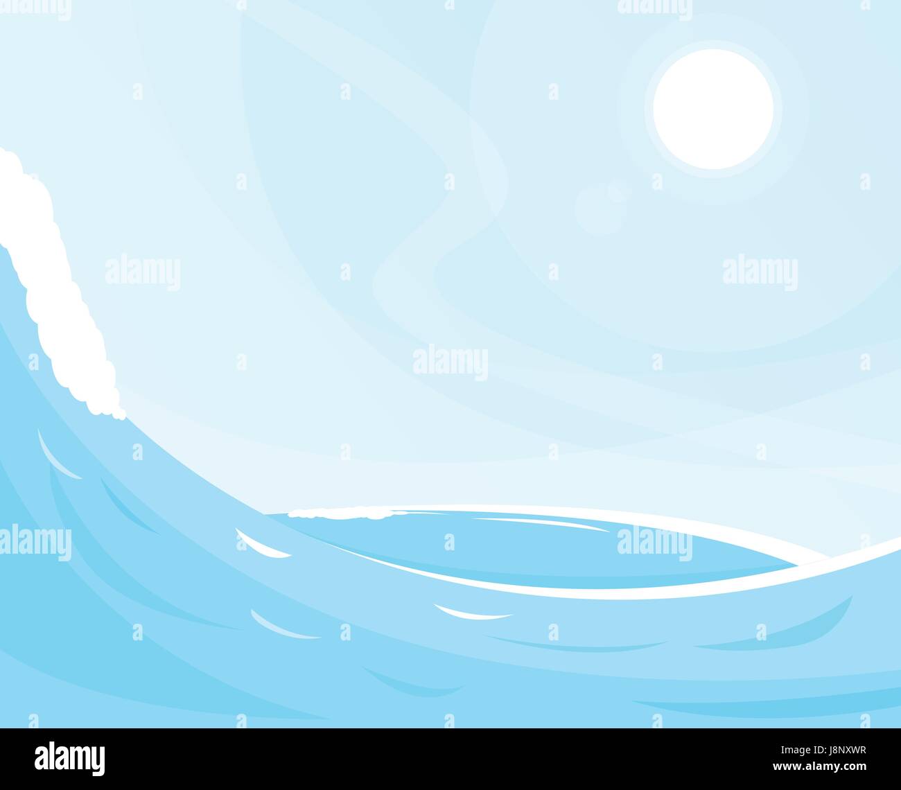 Beautiful sea waves view Stock Vector Images - Alamy