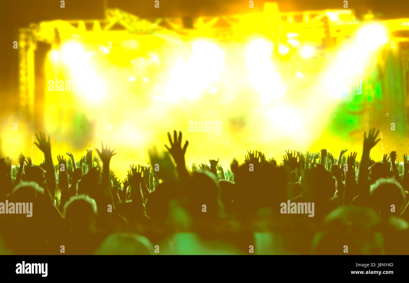 Live music background. Show and public Stock Photo - Alamy