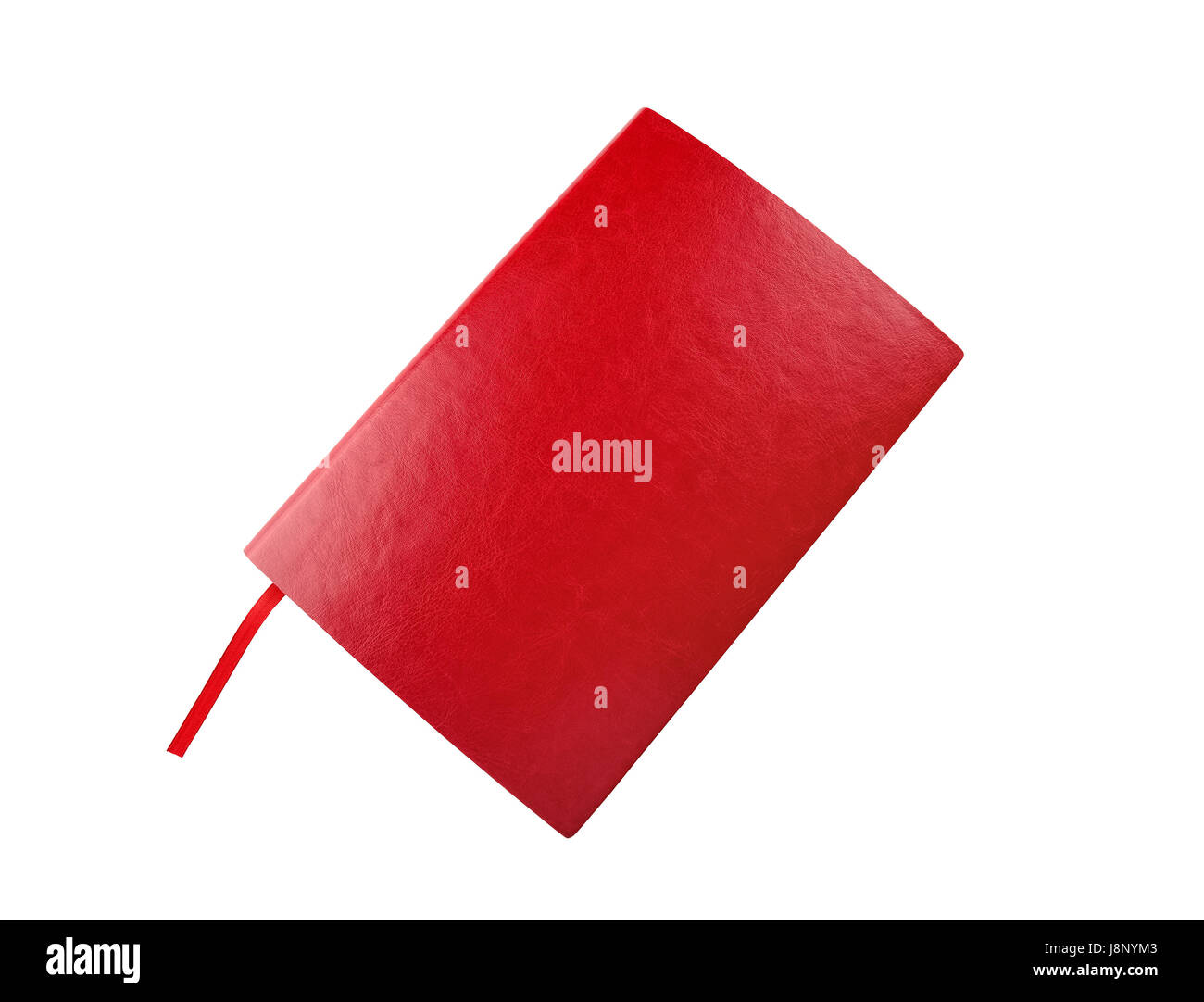 Diary of red color on a white background Stock Photo - Alamy