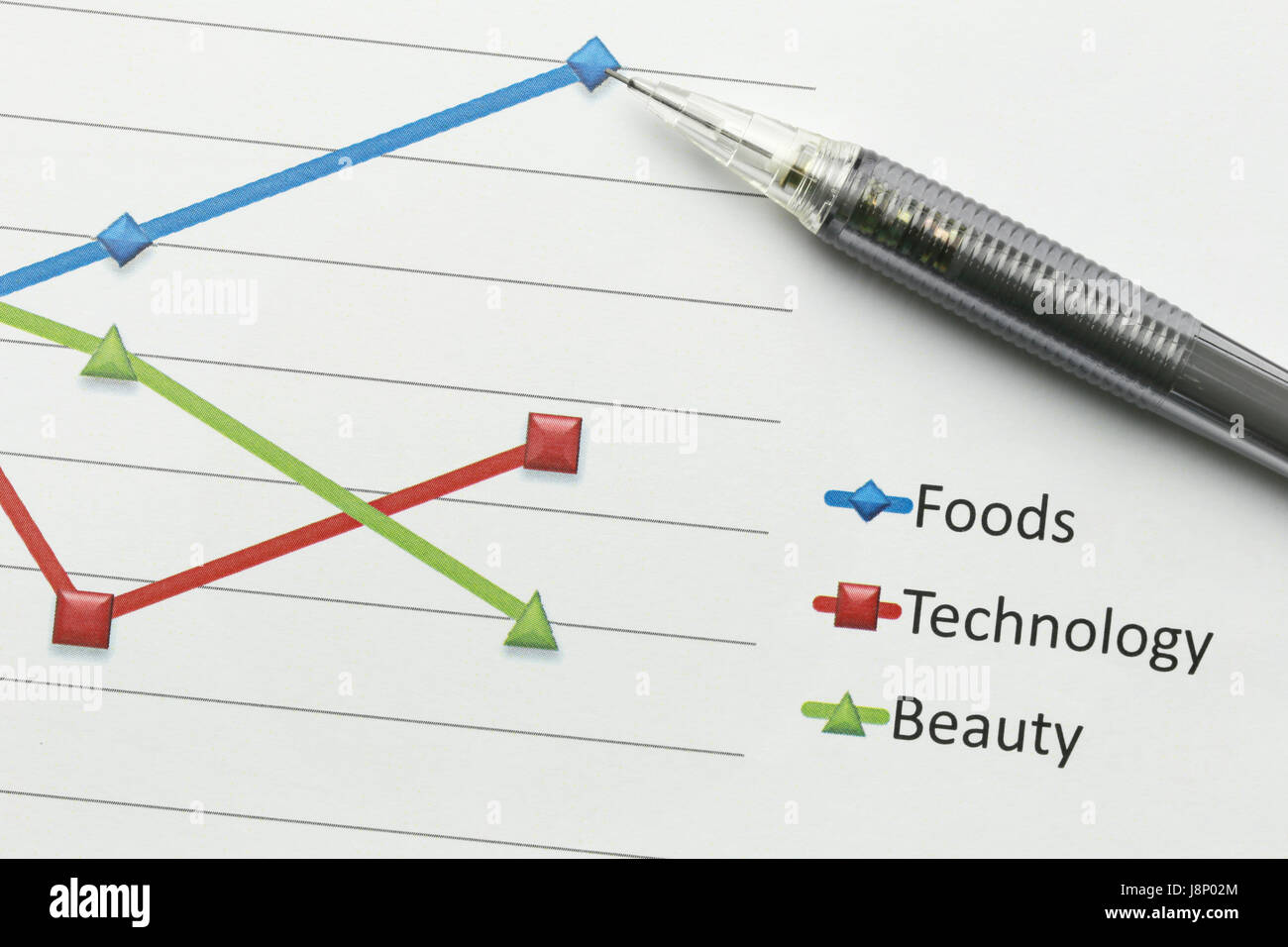 Black pencil placed on graph paper business in Concept your ...