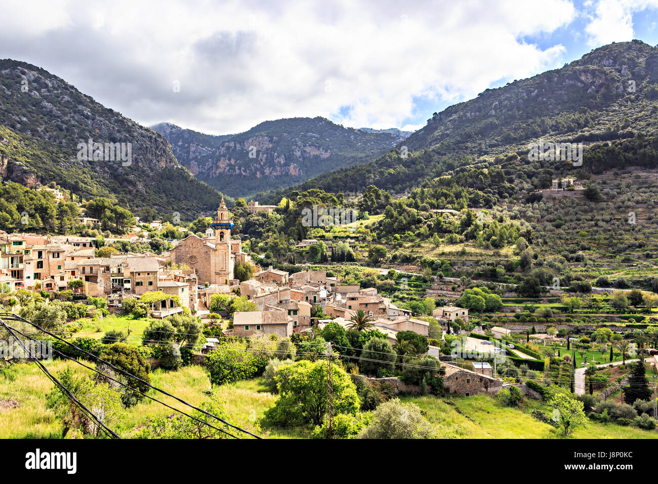 Valldemossa town on Mallorca Island, the Balearic Islands in the ...