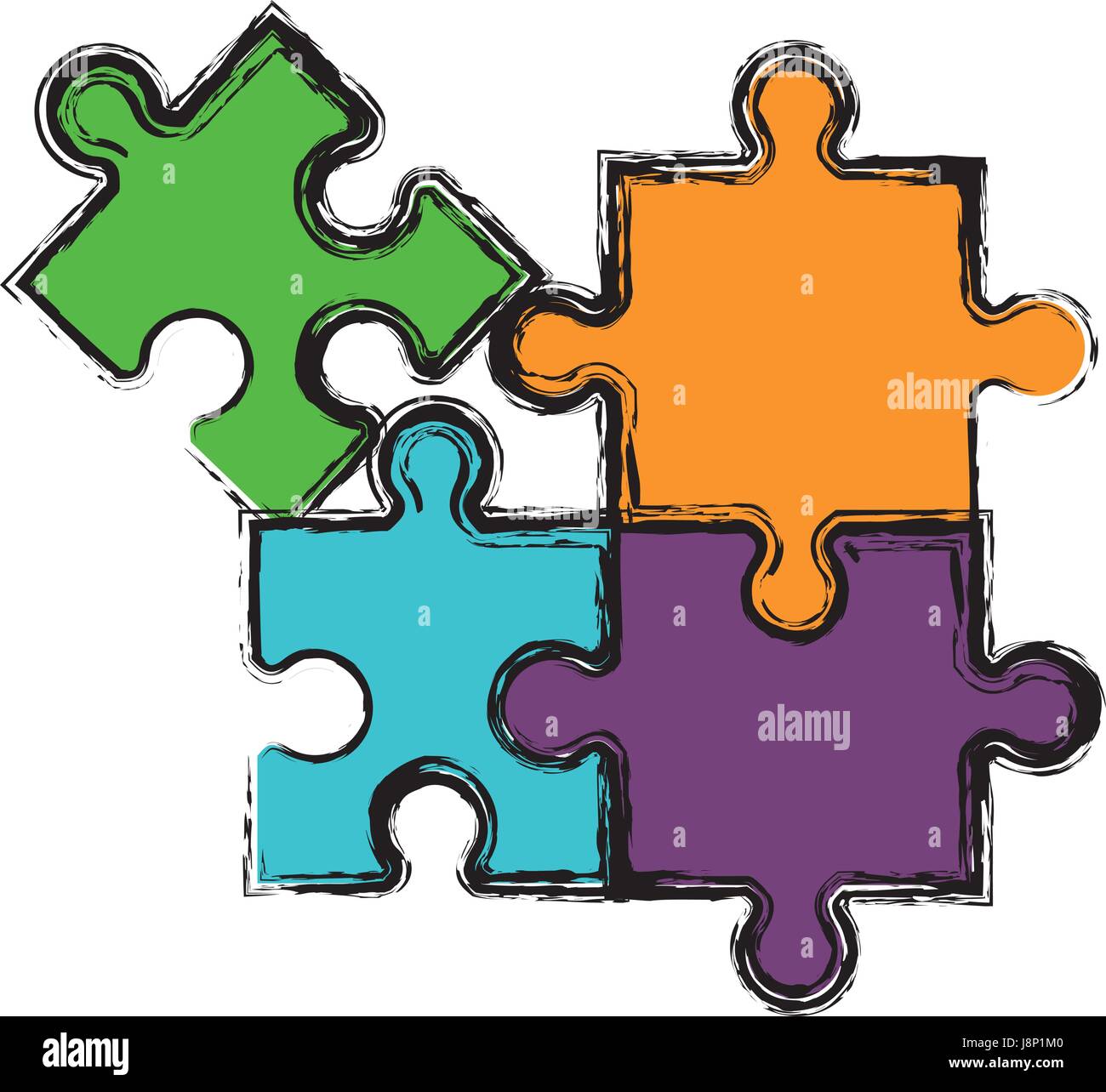 jigsaw puzzles design Stock Vector Image & Art - Alamy