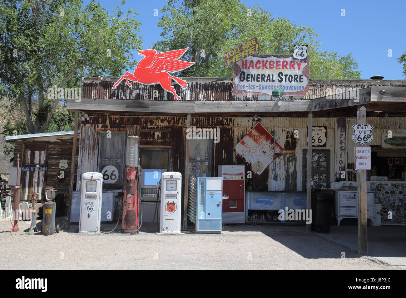 hackberry old general stores and garage on route 66 arizona usa Stock ...