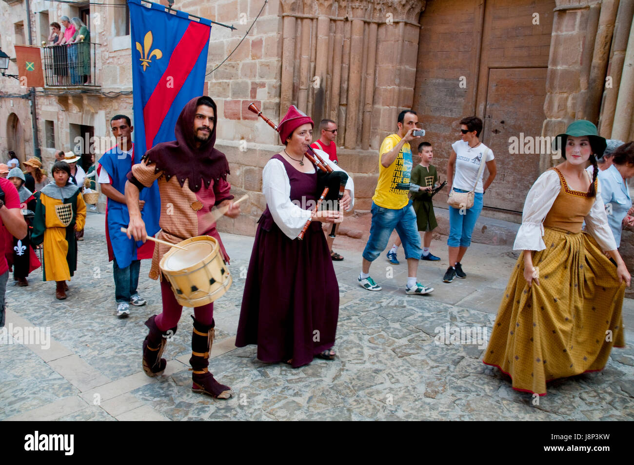 Medieval parade. Medieval Days, Sigüenza, Guadalajara province ...