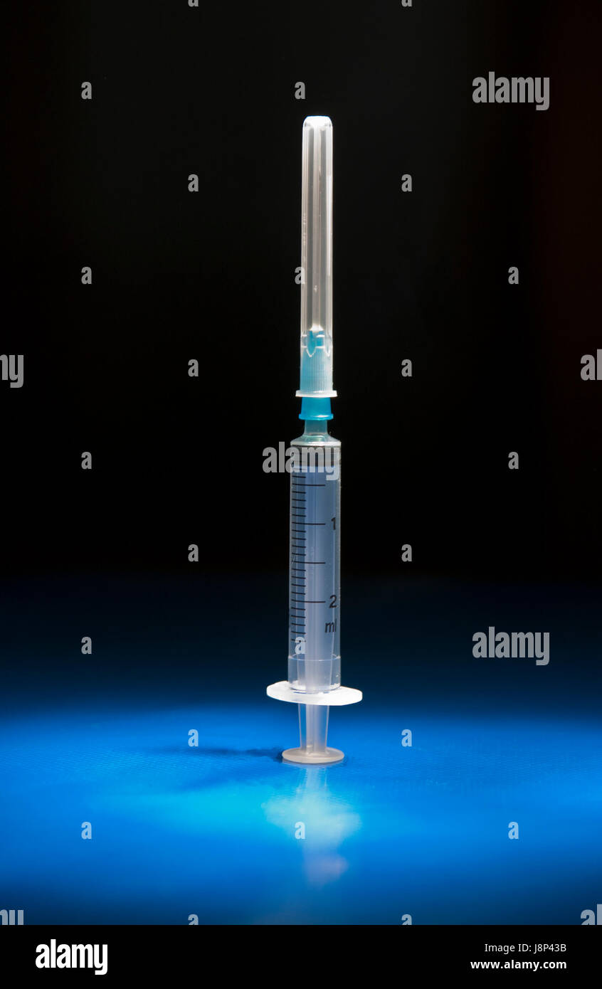 medicinally, medical, standing, up, on, ready, shaded, and, syringe ...