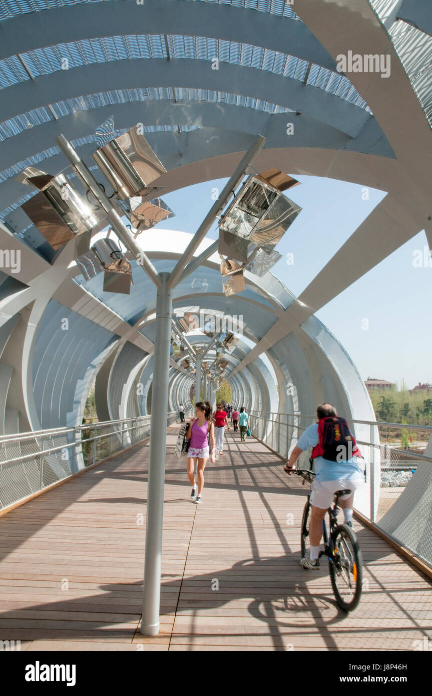 Perrault bridge. Madrid Rio park, Madrid, Spain Stock Photo - Alamy