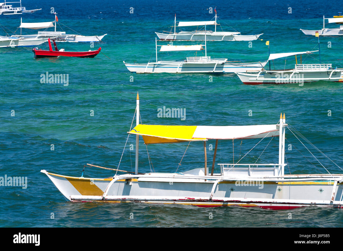 boat, philippines, salt water, sea, ocean, water, rowing boat, sailing ...