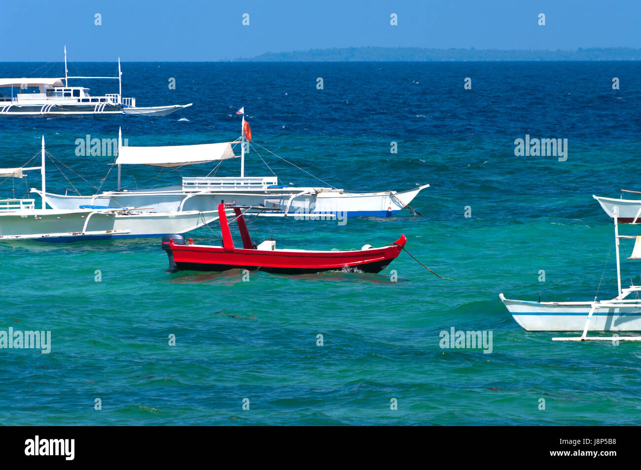 asia, motorboat, boat, philippines, salt water, sea, ocean, water, red ...