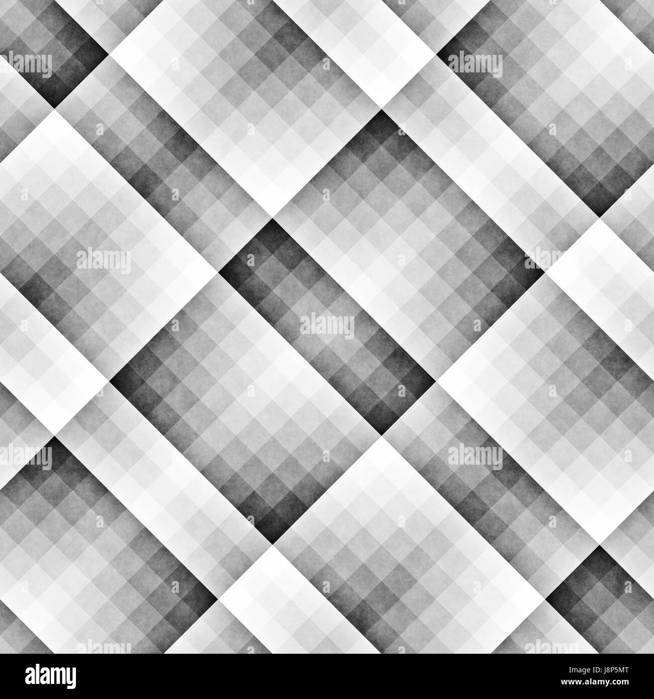 Seamless Gradient Rhombus Grid Pattern. Retro Monochrome Texture ...