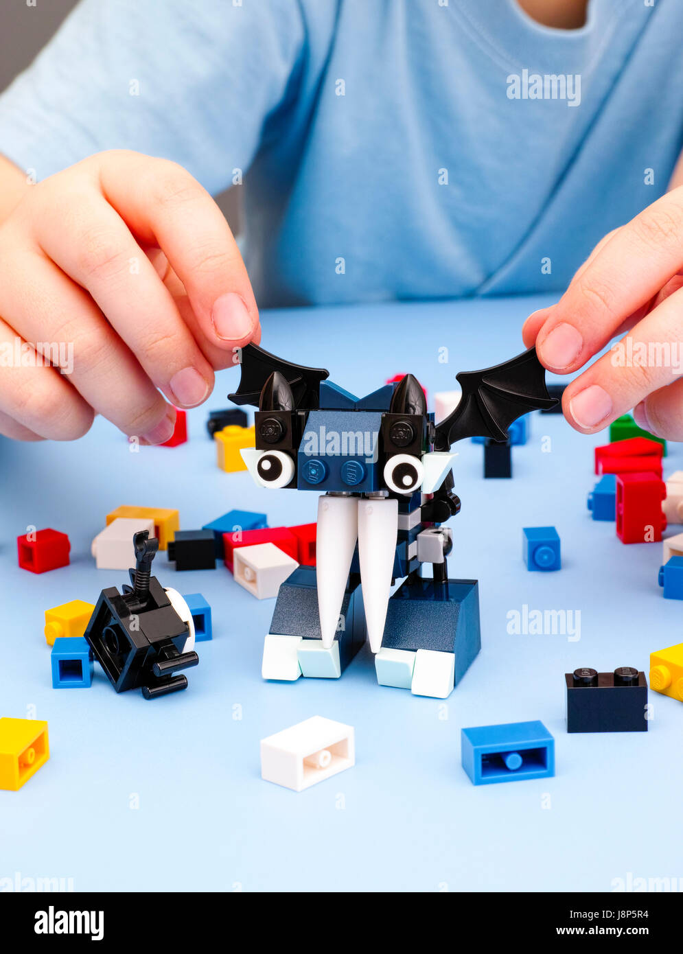 Tambov, Russian Federation - March 08, 2015 Lego Mixel Vampos toy in ...