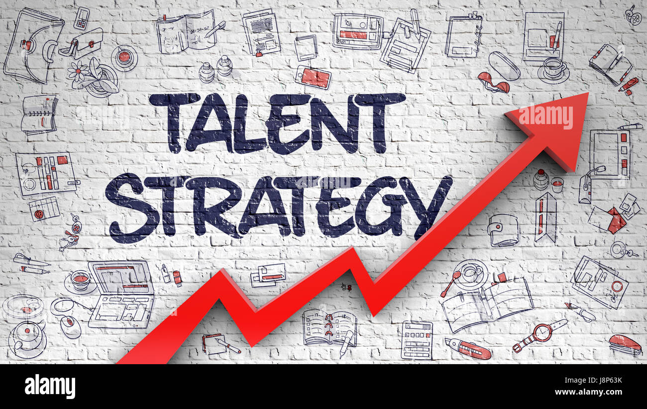 Talent Strategy Drawn on White Brick Wall Stock Photo - Alamy
