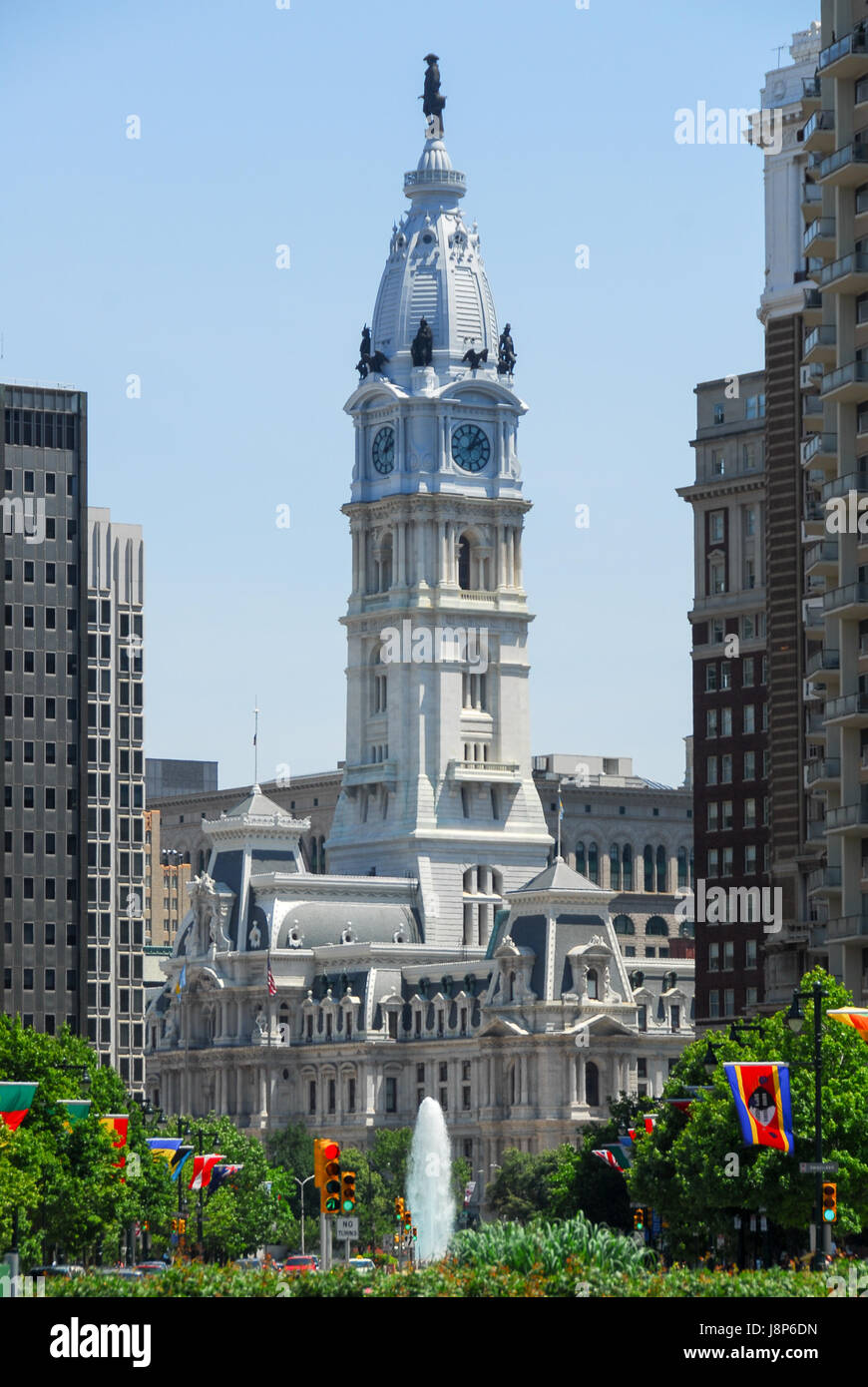 Philadelphia City Hall, built in 1901 and located at 1 Penn Square, the ...