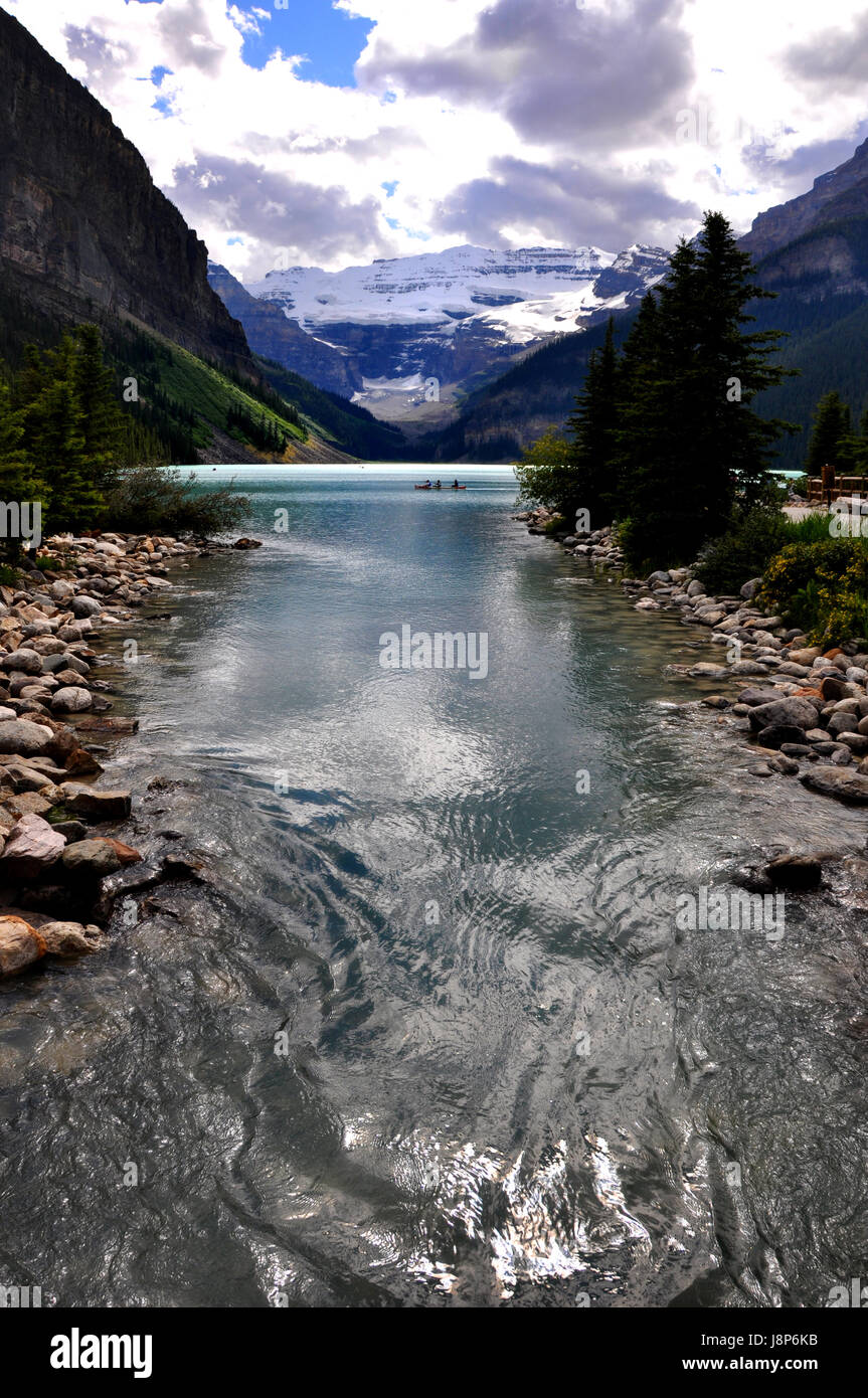 mountains, canada, water, blue, tree, trees, mountains, contrast ...