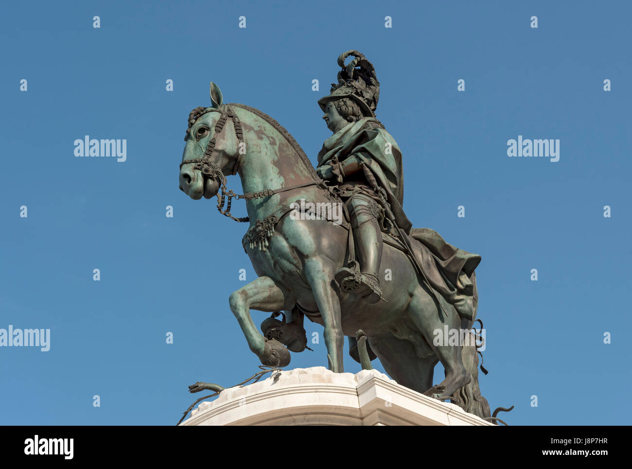 Statue of King José I, by Machado de Castro, Praça do Comércio, Lisbon ...