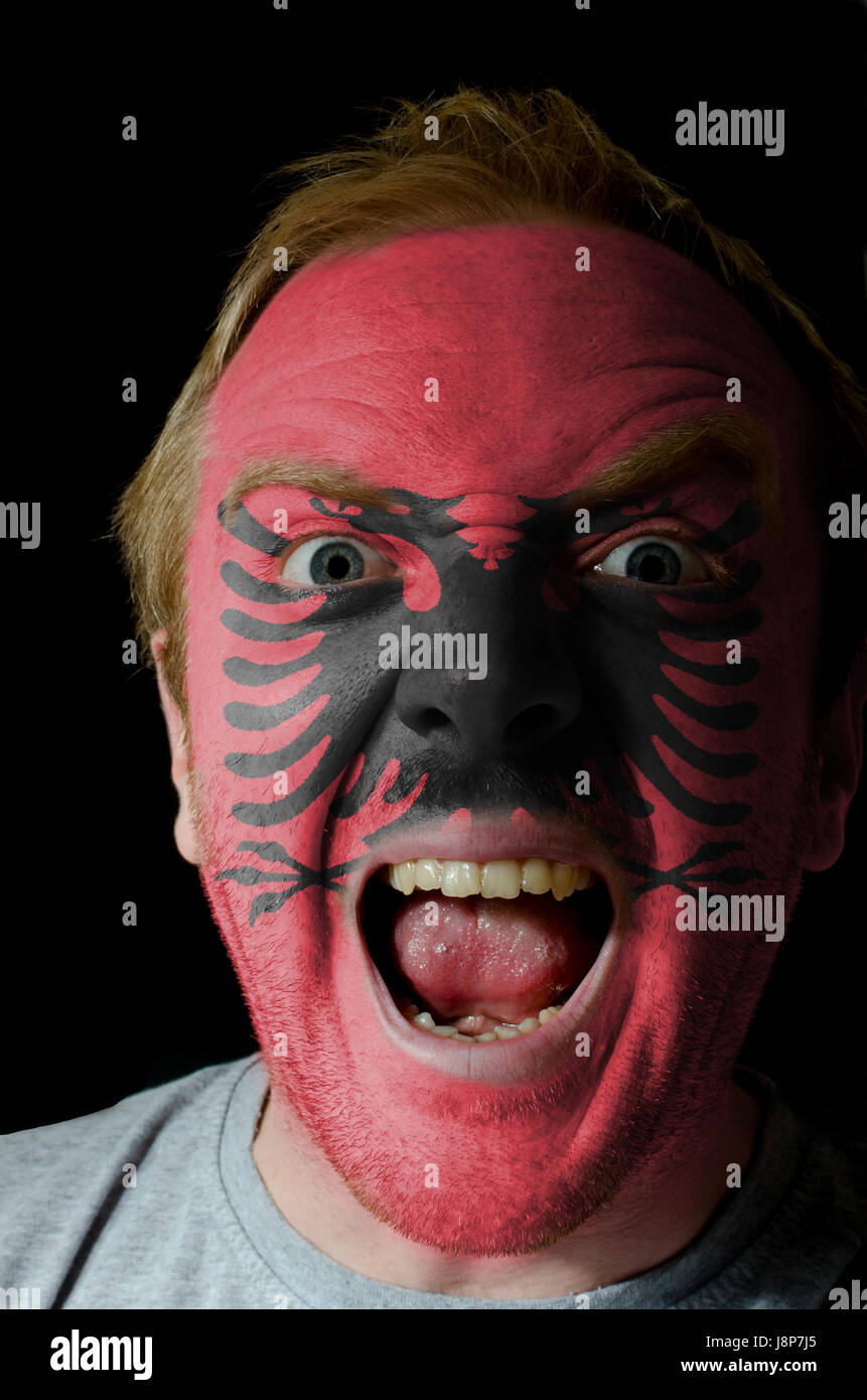 face, portrait, flag, national, raving, furious, angry, irately ...