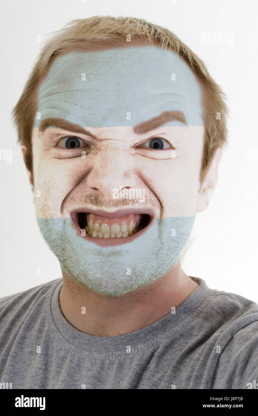 face, portrait, flag, national, raving, furious, angry, irately ...