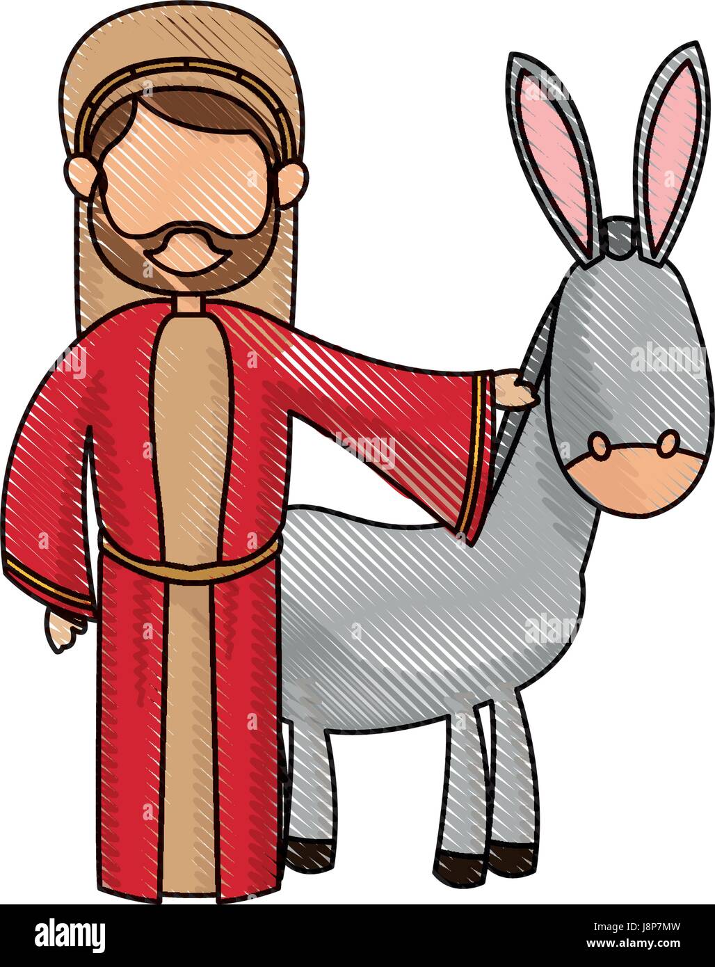 Character manger joseph Stock Vector Images - Alamy