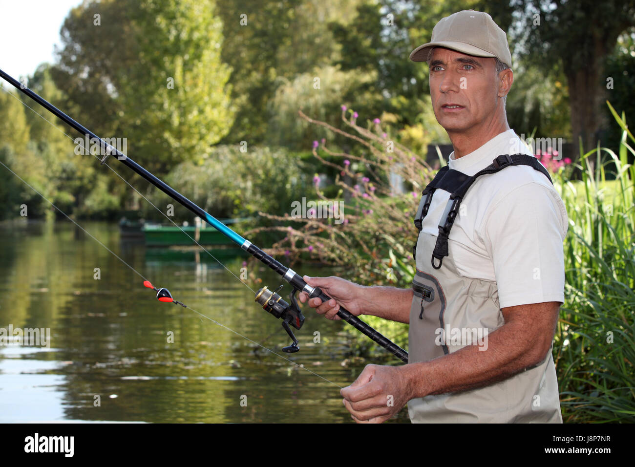 sport, sports, male, masculine, outside, standing, fishing, facilitate ...
