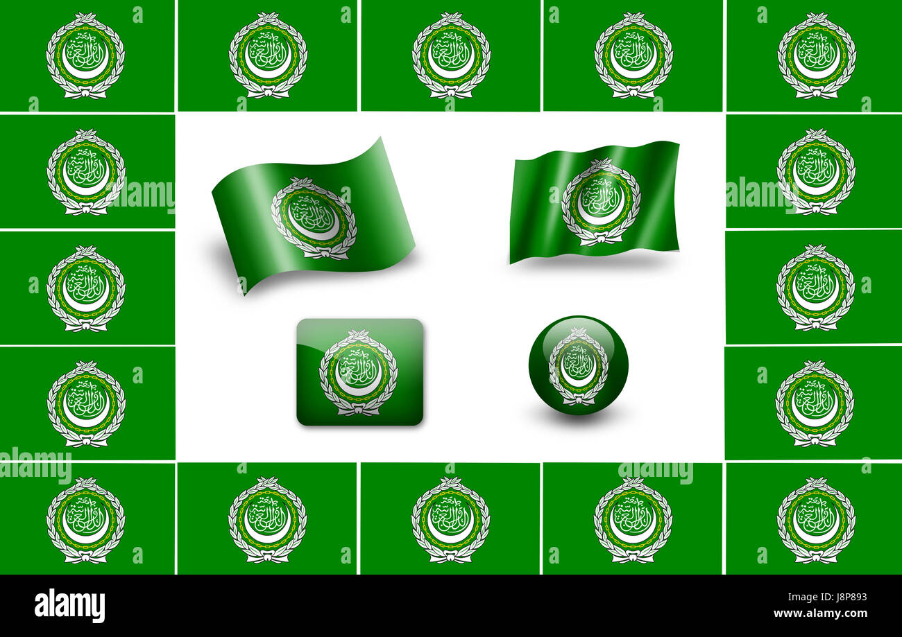 The league of arab states flag hi-res stock photography and images - Alamy