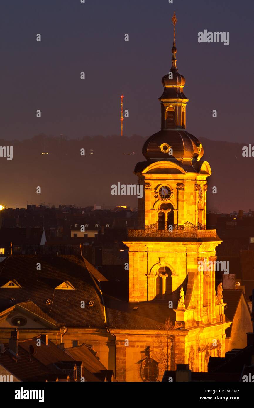 night photograph, baroque, sights, basilica, saint, church, night ...