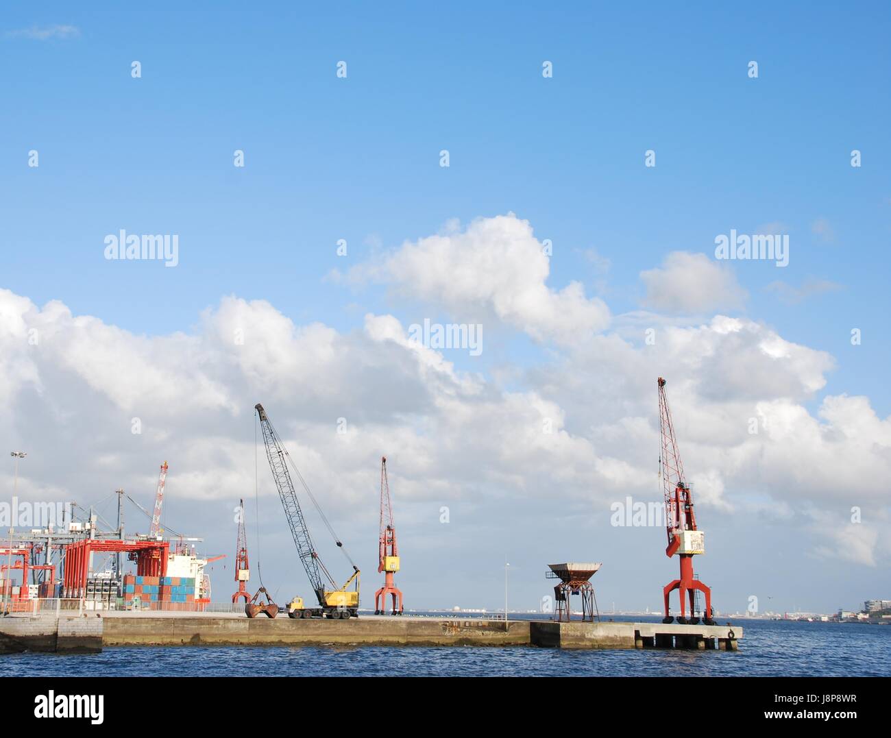 dockyard, dock, portugal, port, lisbon, shipyard, shipping, blue ...