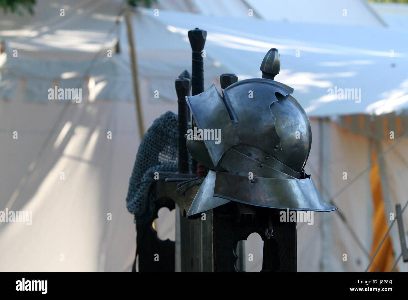 knight, tent, steel helmet, middle ages, war, steel, metal, headgear ...