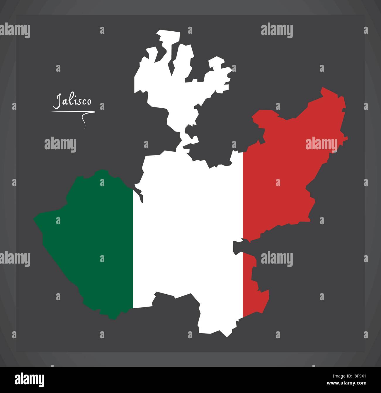 Jalisco map vector hi-res stock photography and images - Alamy