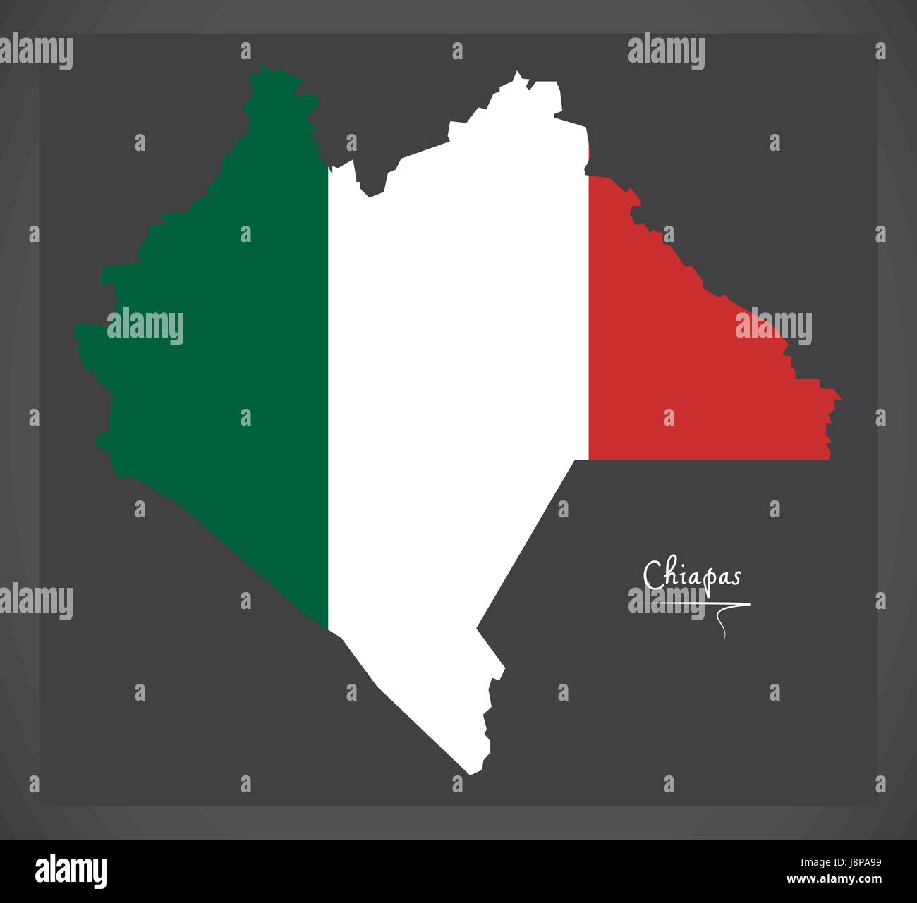 Chiapas map vector Stock Vector Images - Alamy