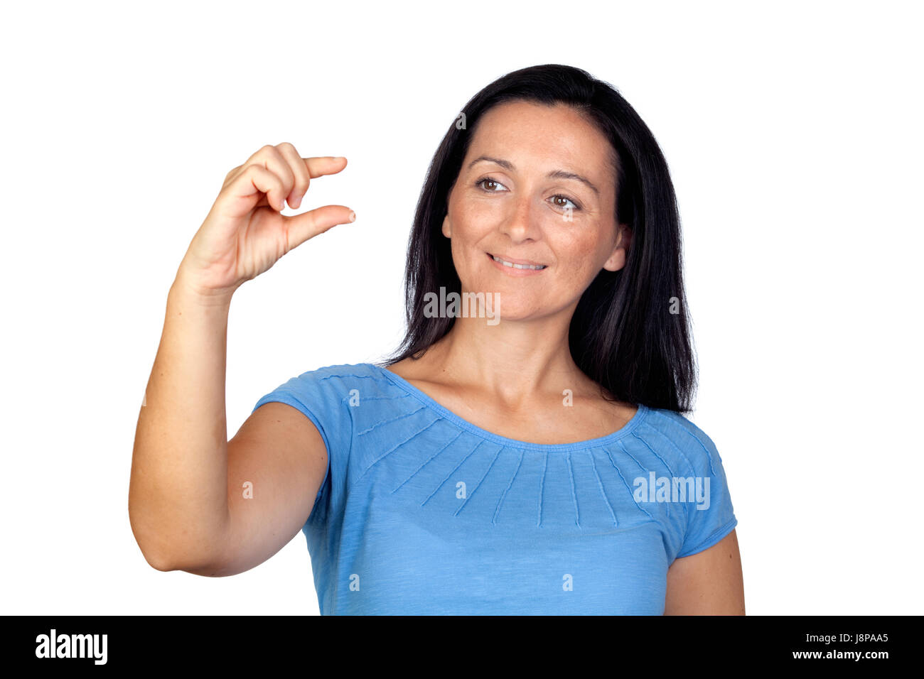 woman, sign, signal, gesture, blue, humans, human beings, people, folk ...