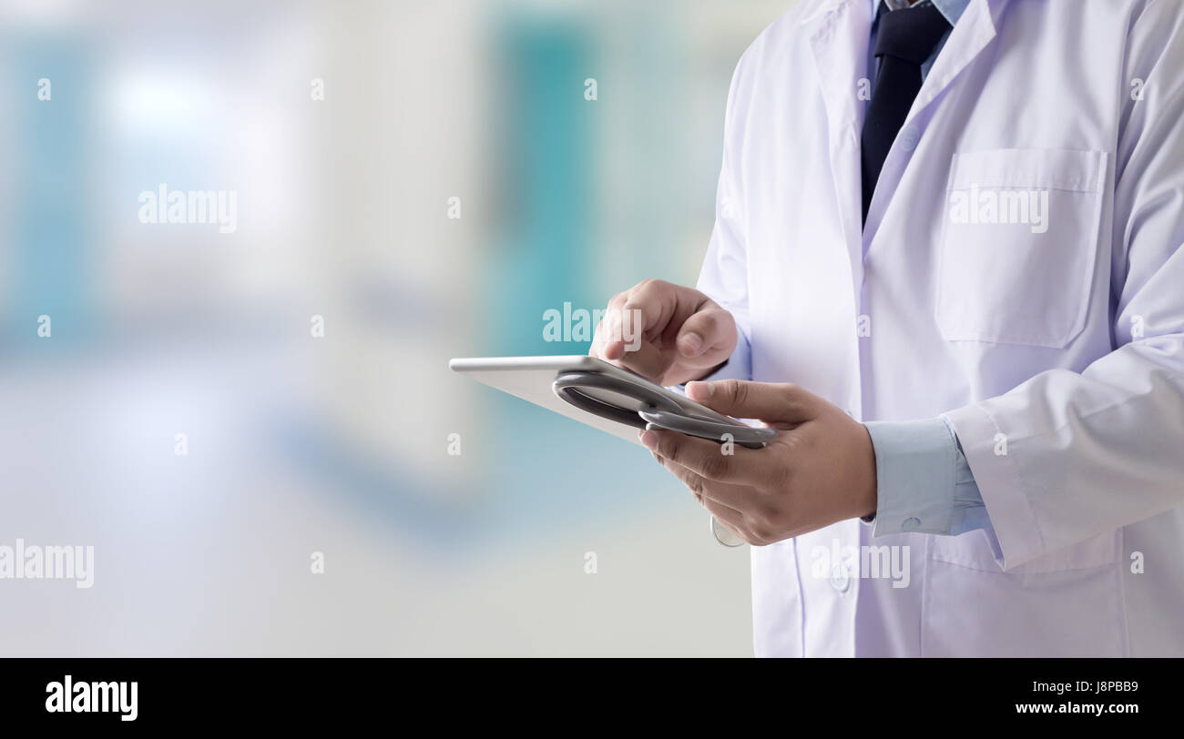 Doctor using digital tablet Medical technology patient medical the ...