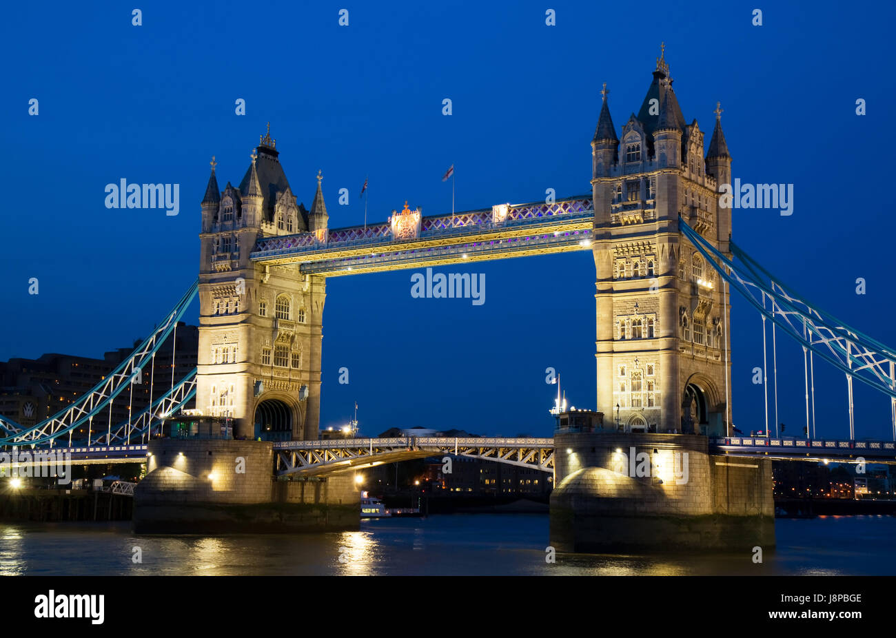 blue, bridge, london, england, thames, illumination, lighting, blue ...