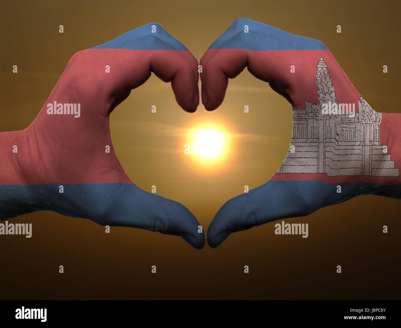 gesture, sunrise, flag, national, country, patriot, love, in love, fell ...