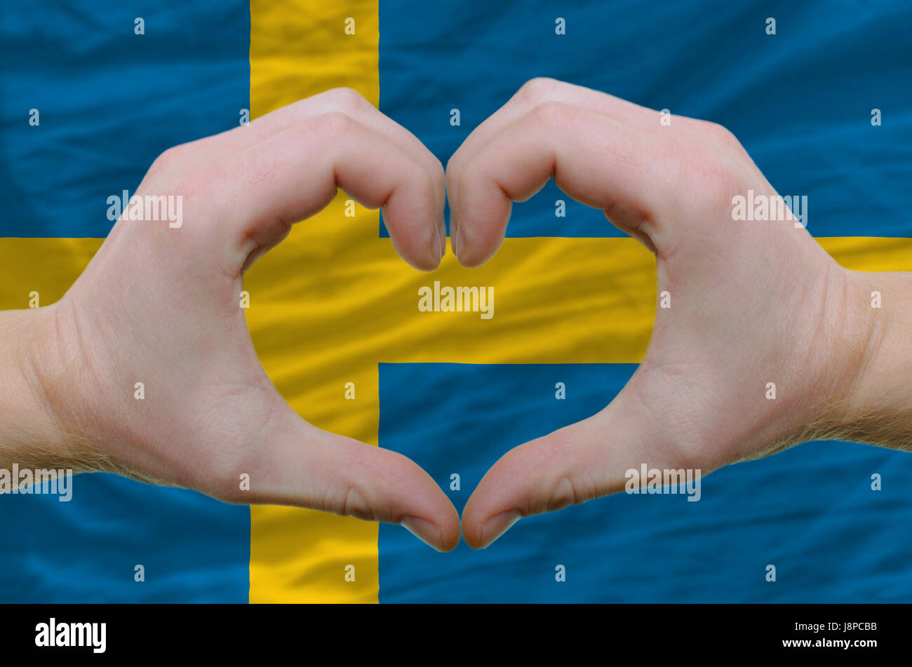 Swedish flag in heart hi-res stock photography and images - Alamy
