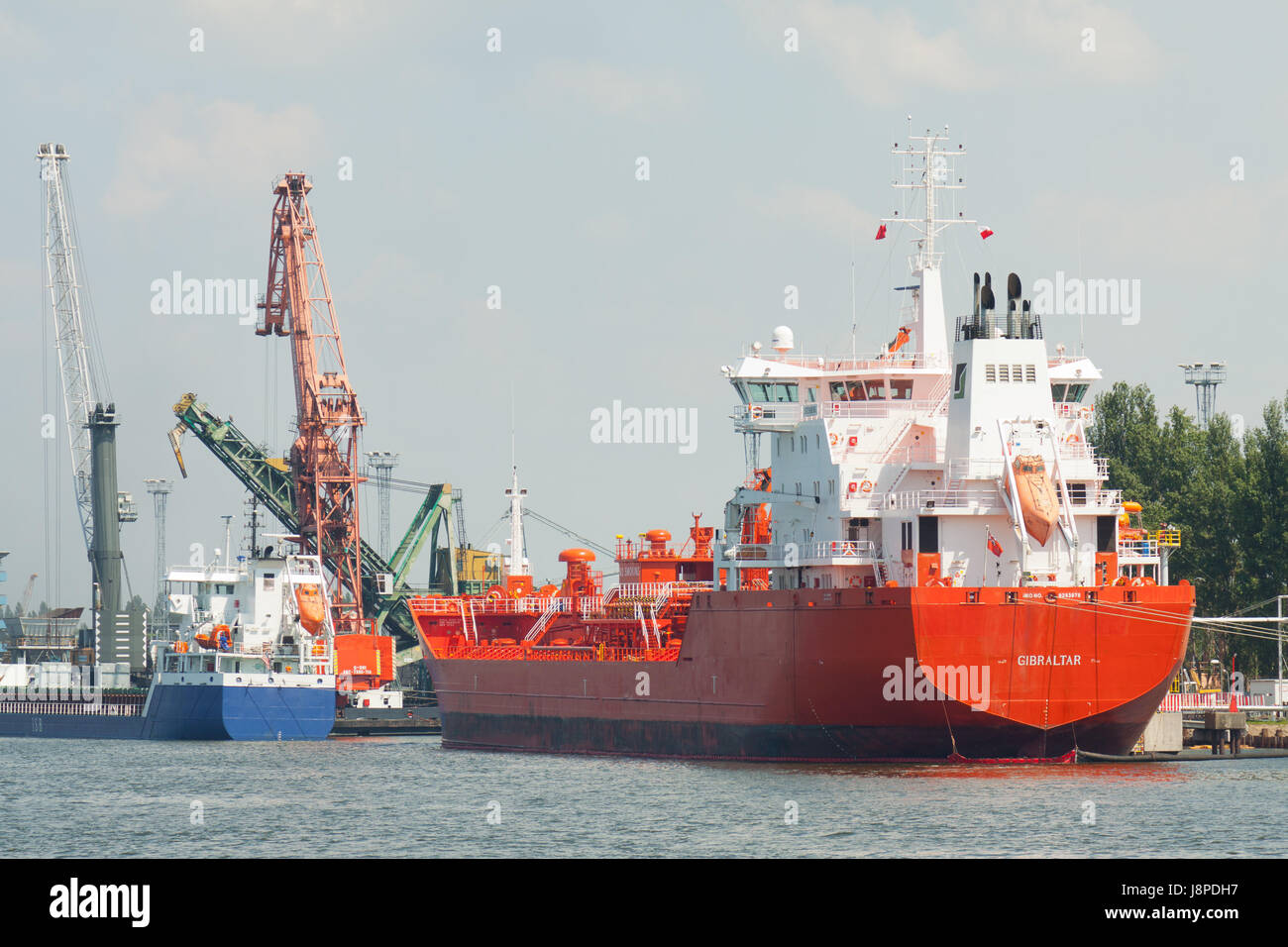 industry, harbor, transport, harbours, cranes, shipping traffic ...