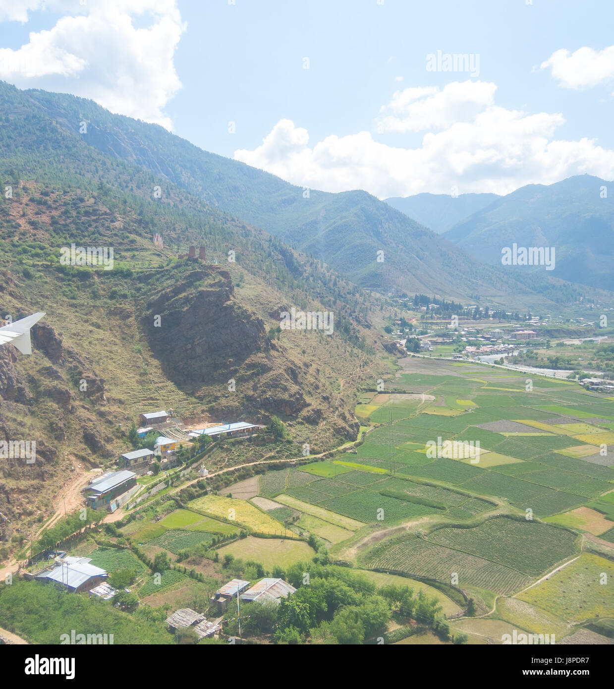 bird eye view of Bhutan landscape Stock Photo - Alamy