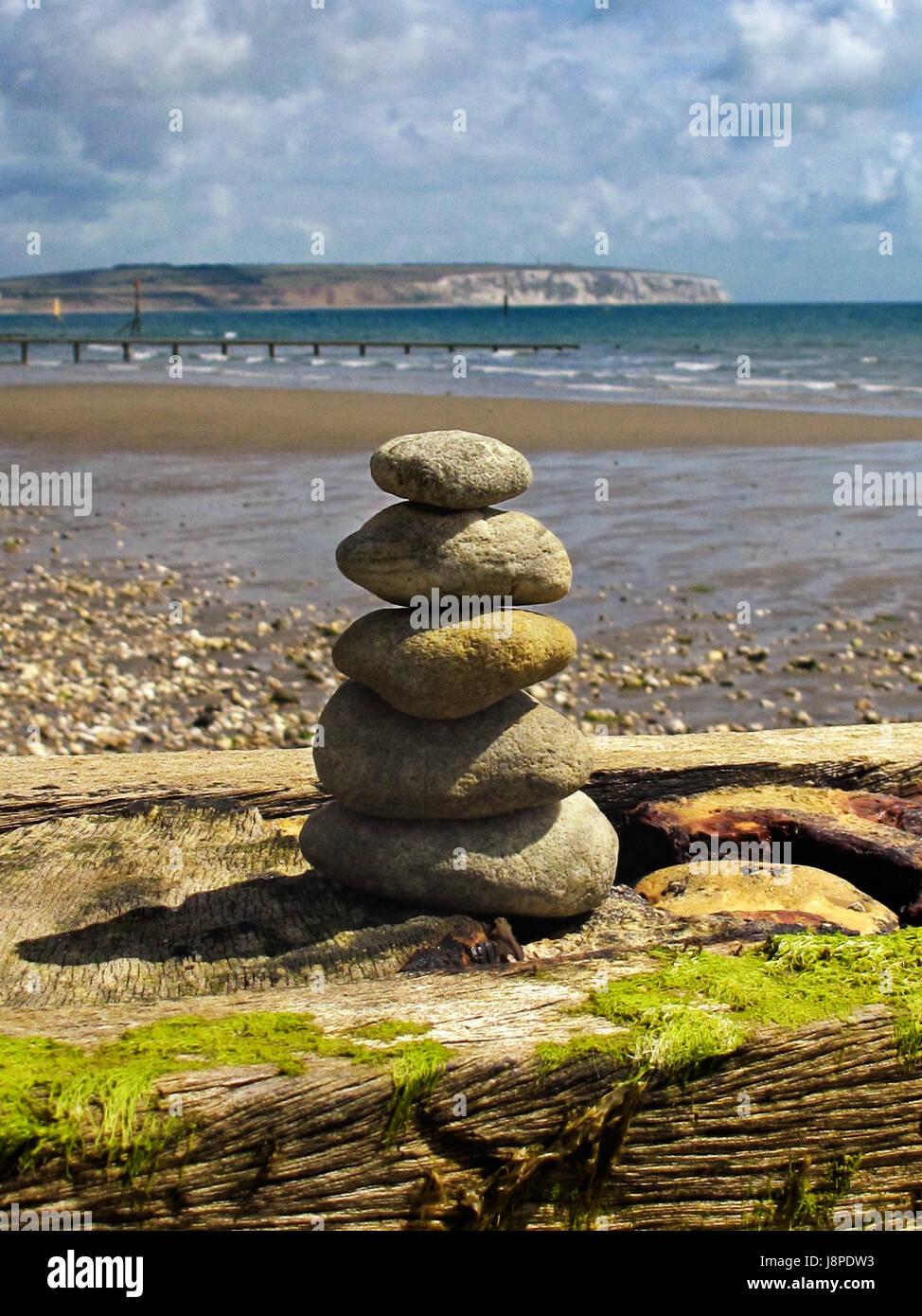 stone tower on the beach Stock Photo - Alamy