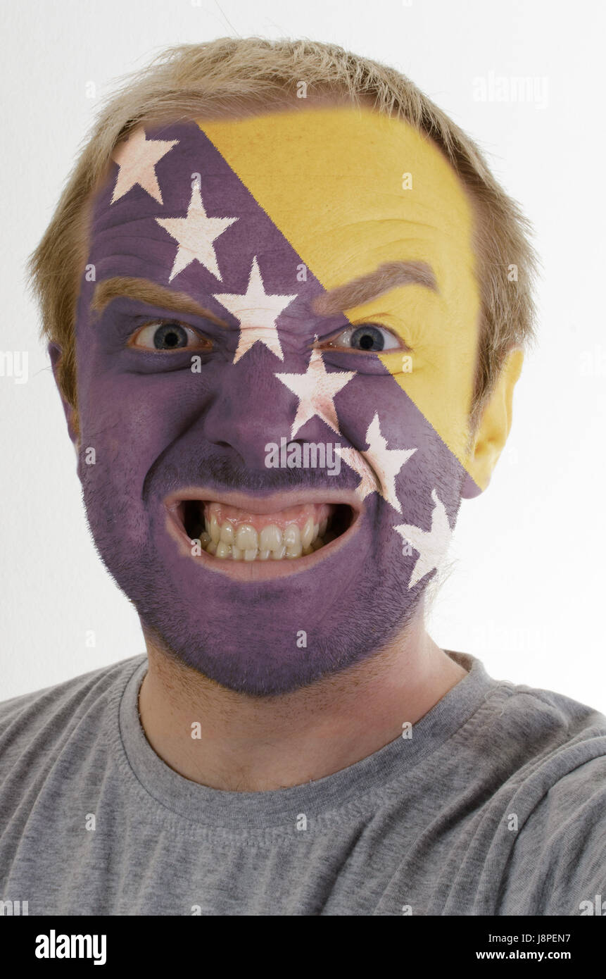 portrait, flag, national, country, raving, furious, angry, irately ...