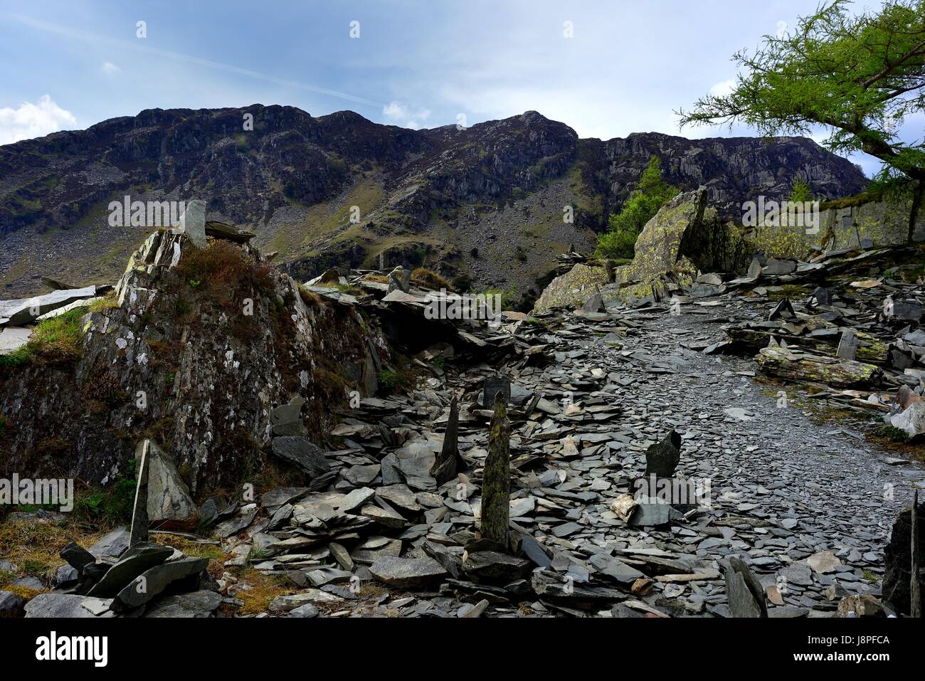 Slate Monoliths of Castle Crag Stock Photo - Alamy