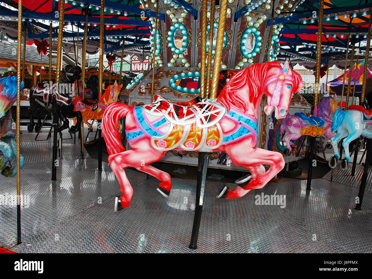 horse, pony, carousel, park, ride, horse, fair, pony, carnival ...