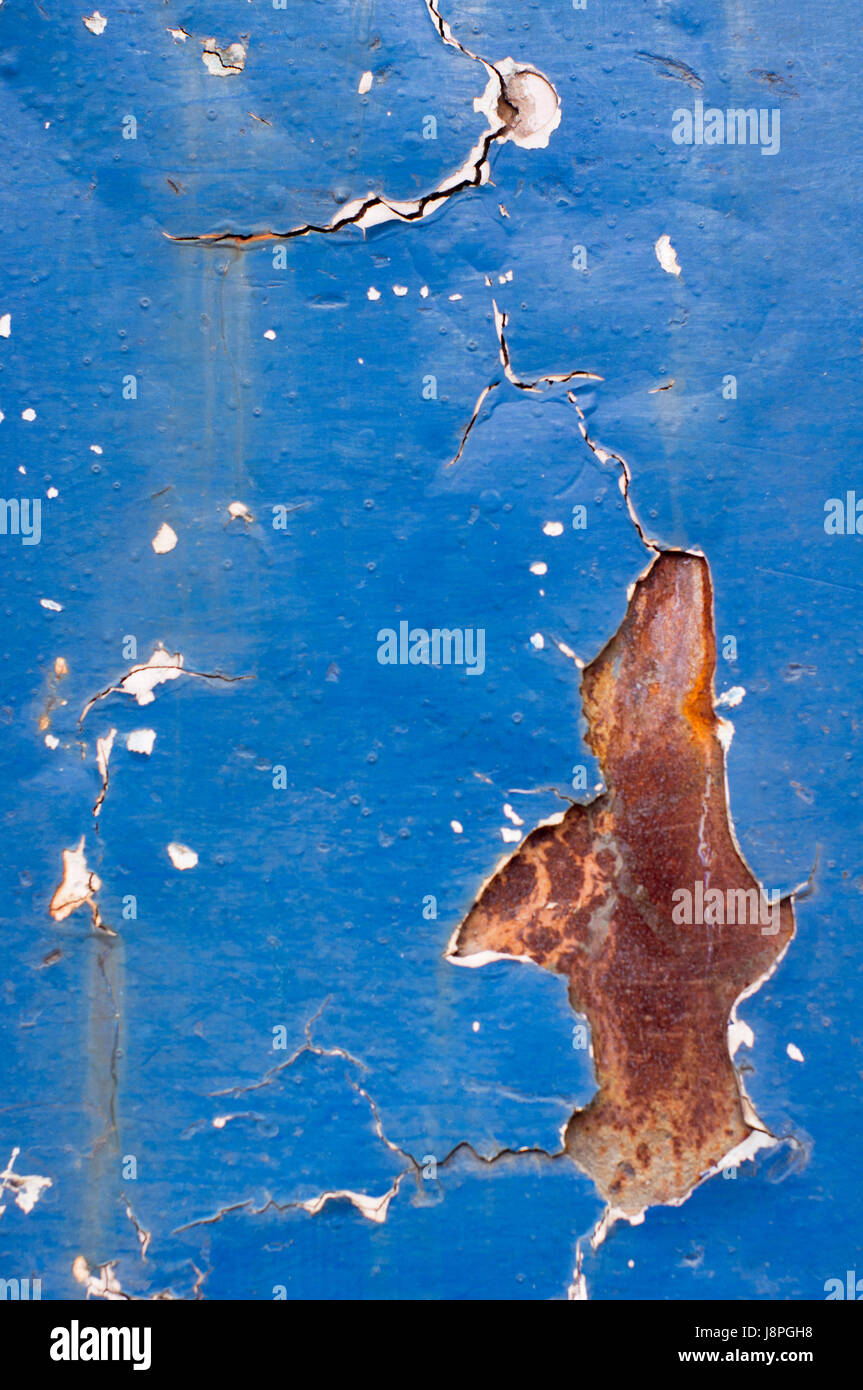 blue, colour, metal, rusty, rust, paint, crack, backgrounds, fissured ...