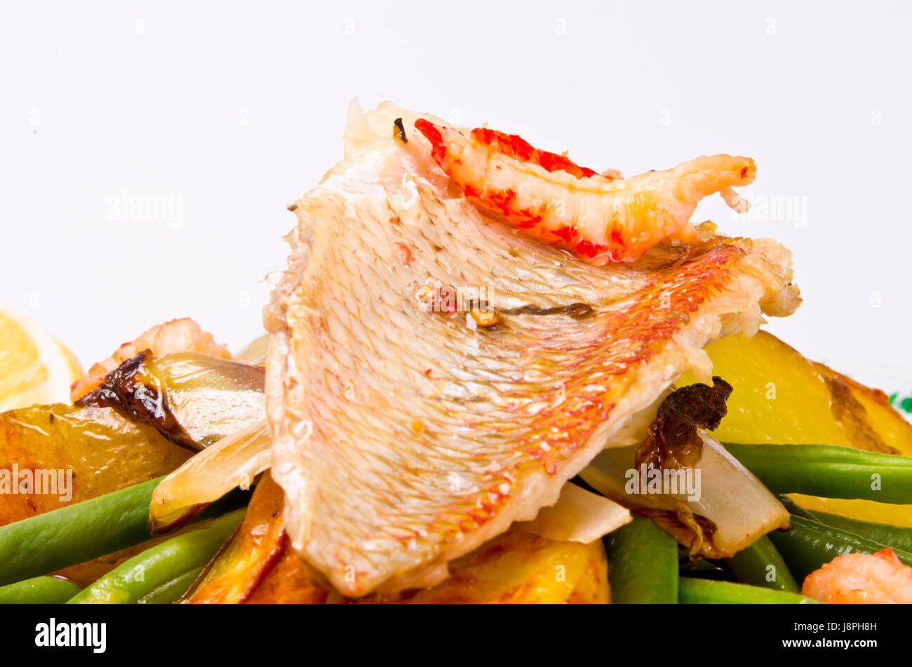 green, angle, fish, kitchen, cuisine, diet, food, dish, meal, baked ...