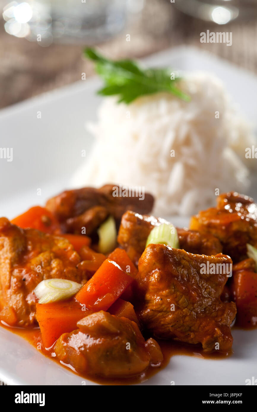 chicken curry and rice Stock Photo - Alamy